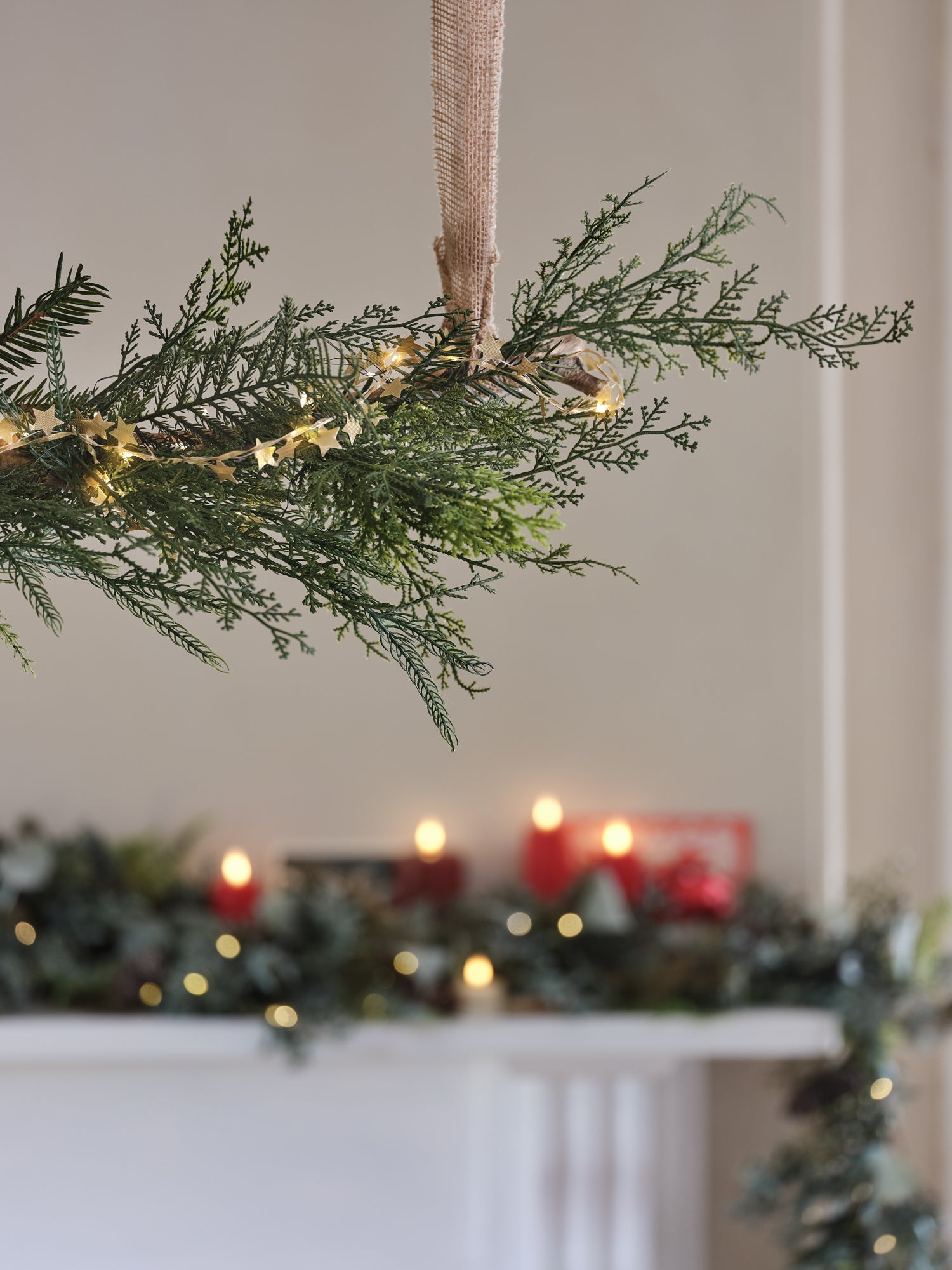 DIY Festive Hanging Branch