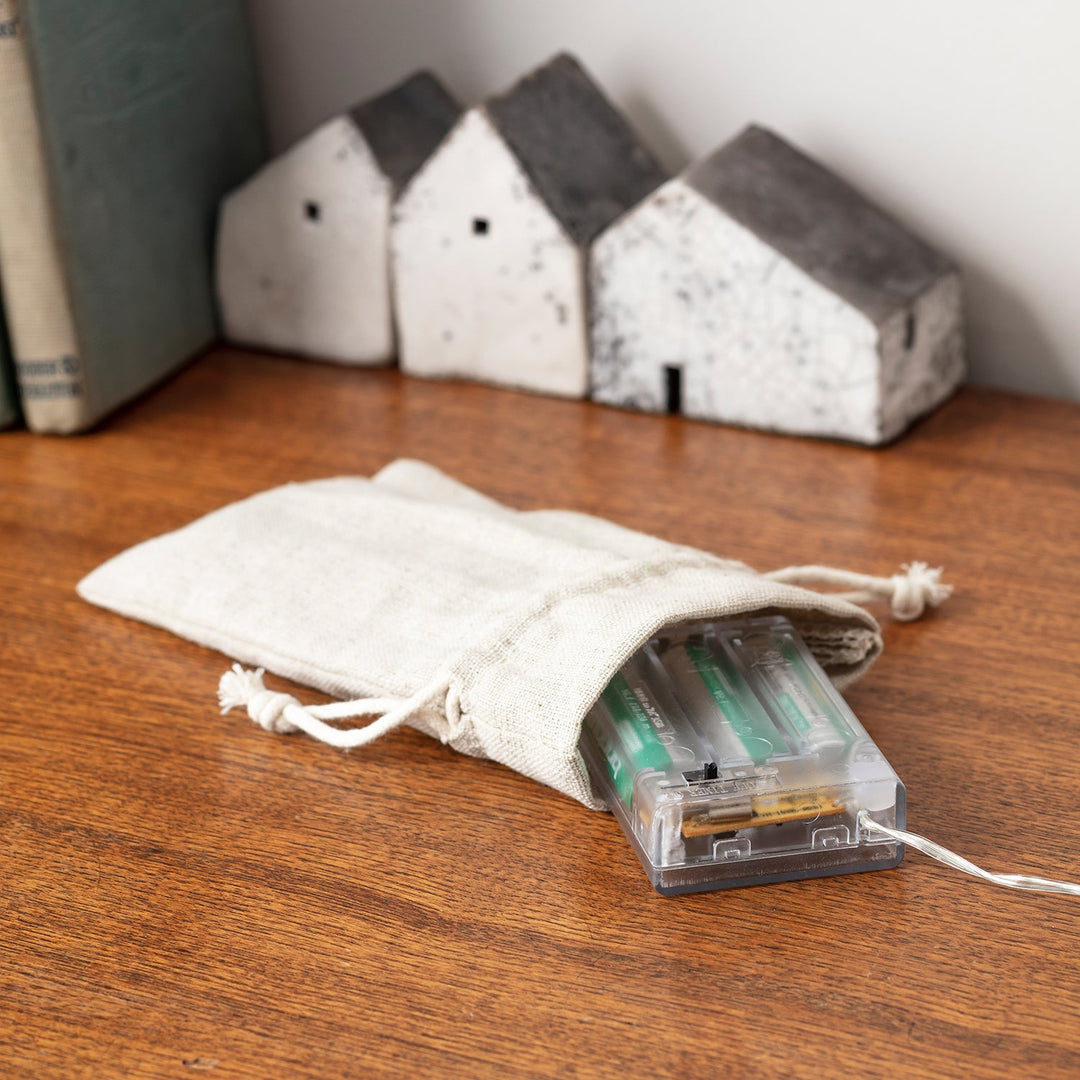 Linen Drawstring Battery Box Bag UK