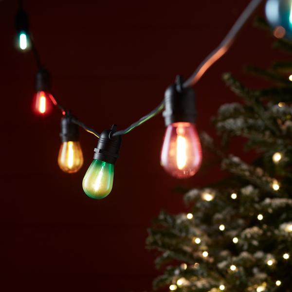 Ultimate Connect 55m 110 Multi Coloured Festoon Lights Black Cable