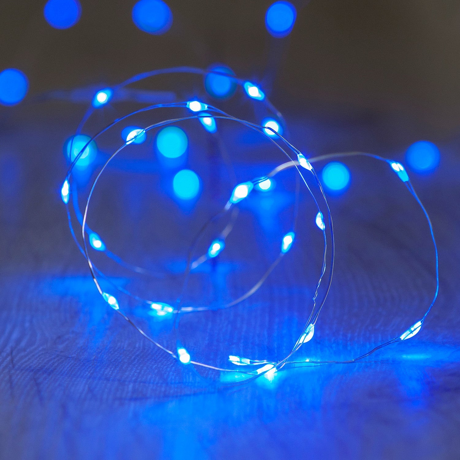20 Blue LED Micro Battery Fairy Lights UK