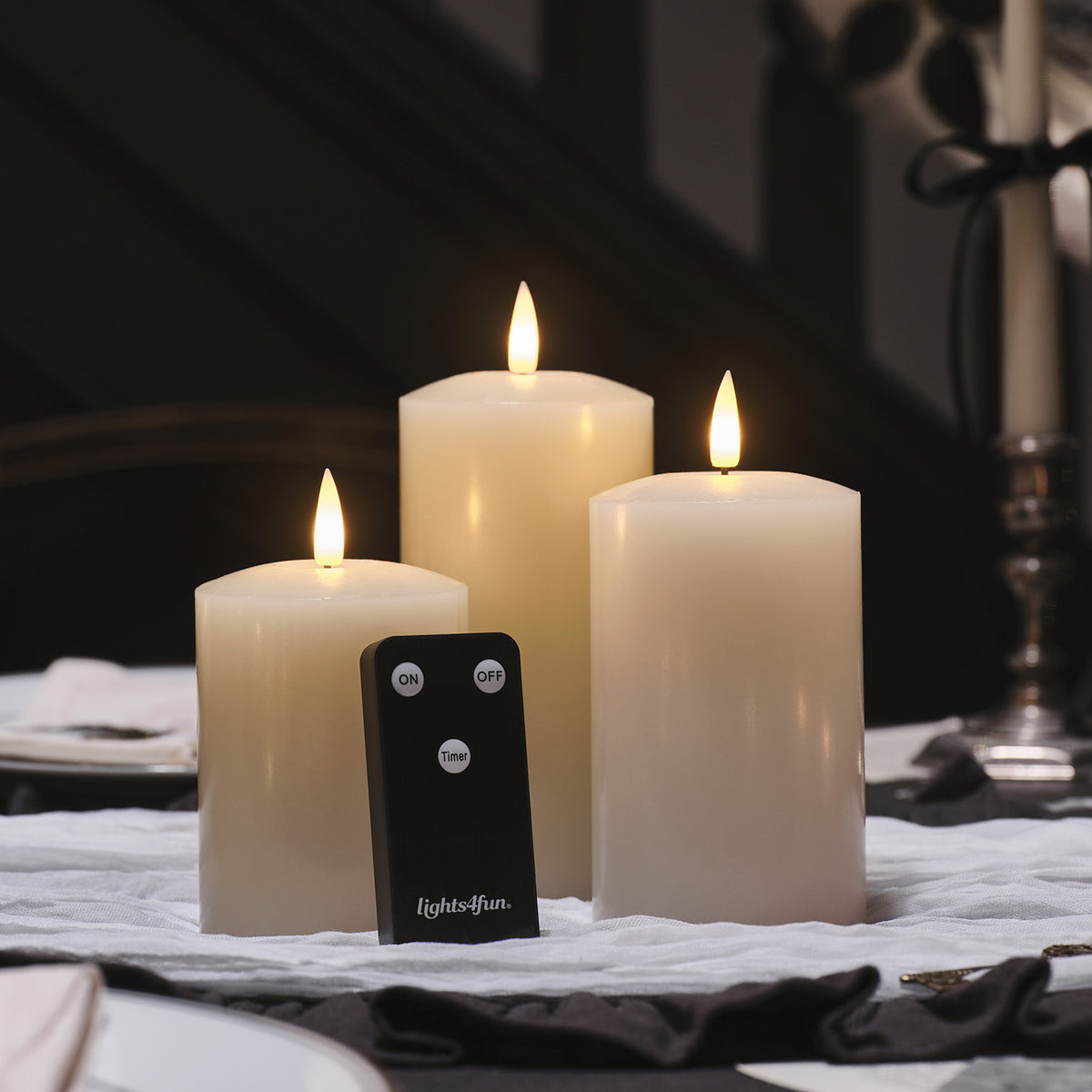 Led Flameless Candles With Timers New Haven Ivory Wax LED Flameless