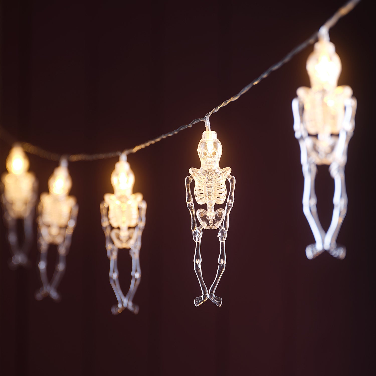 10 Skeleton Halloween String Lights