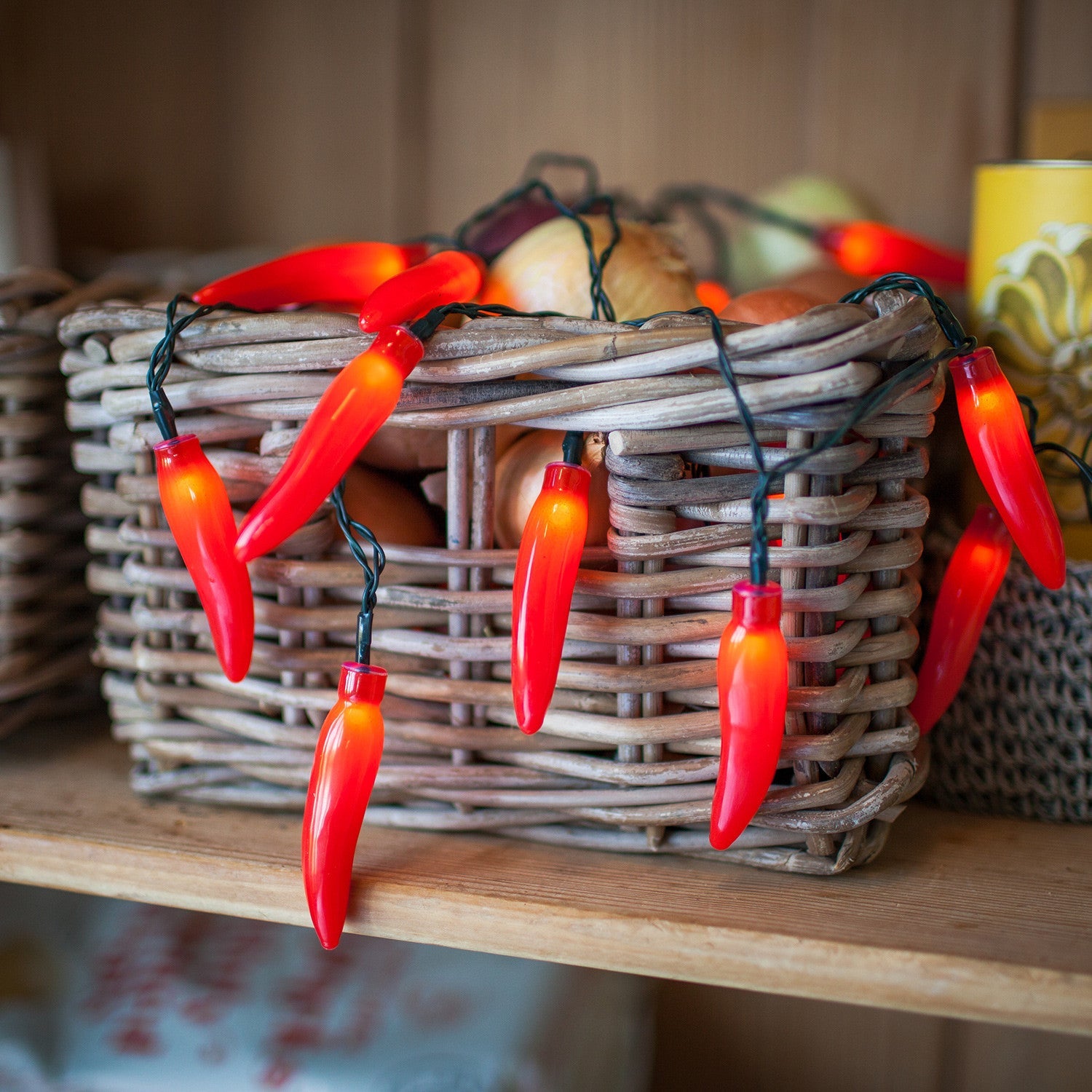 20 Red Chilli Pepper Fairy Lights UK
