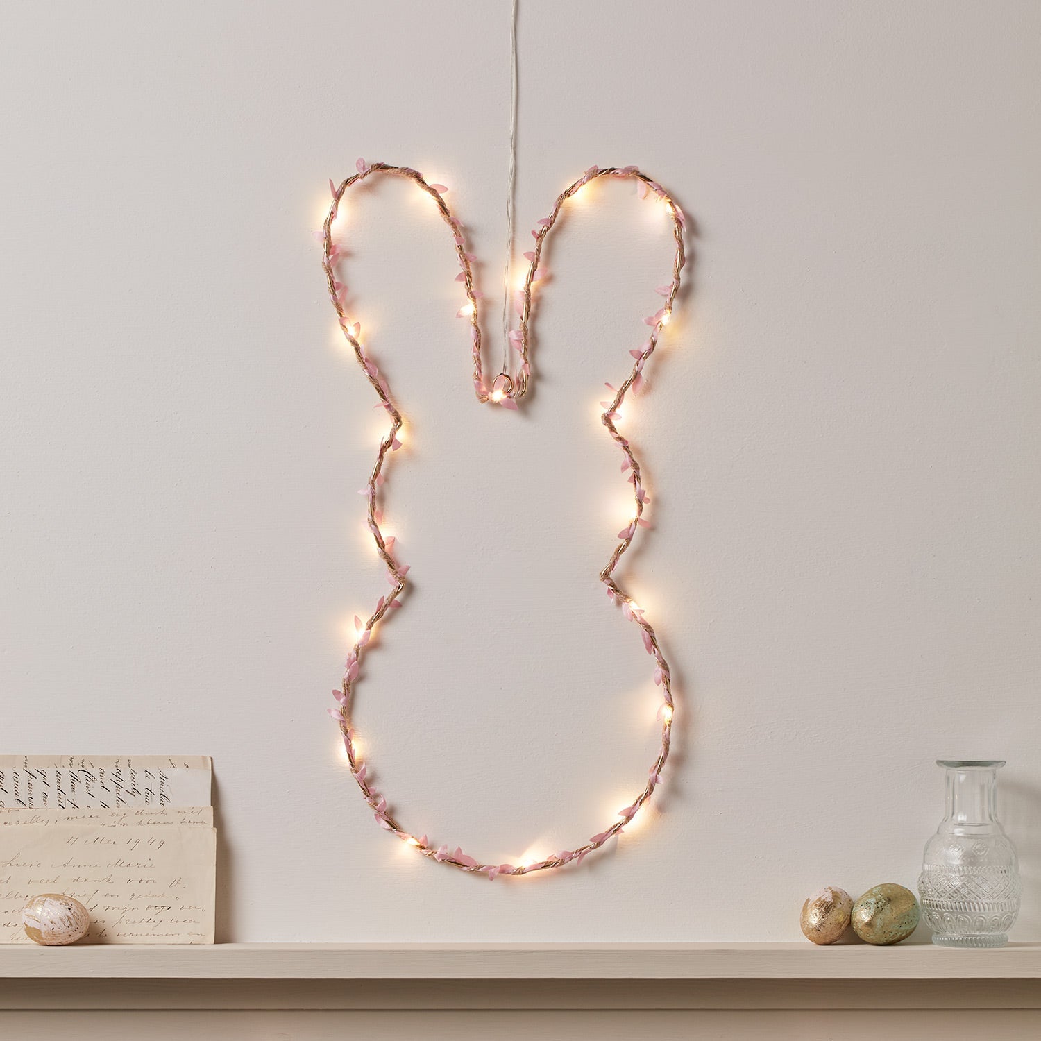Micro LED Easter Bunny Wreath UK