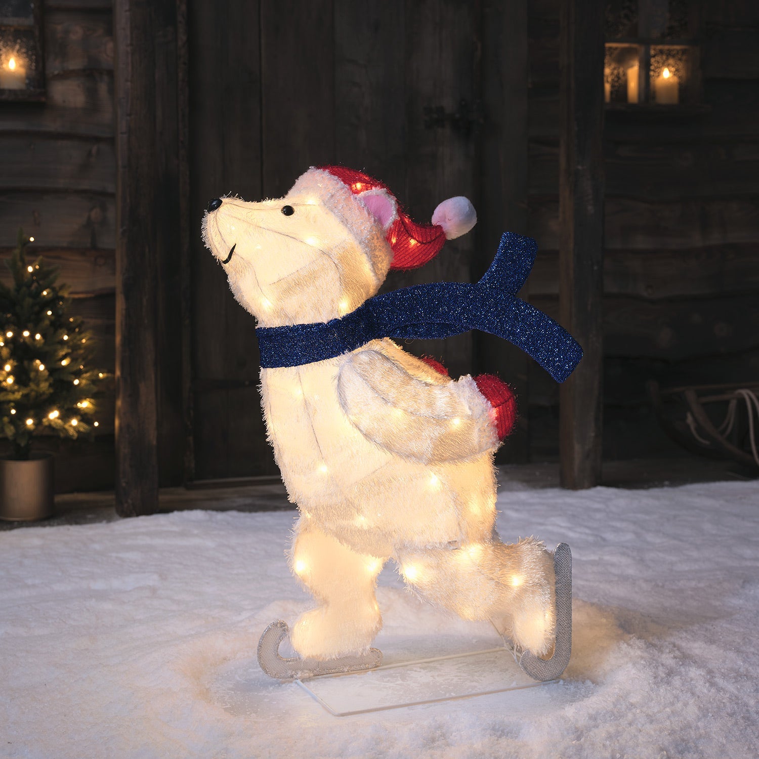 78cm Papa the Ice Skating Polar Bear LED 3D Figure UK