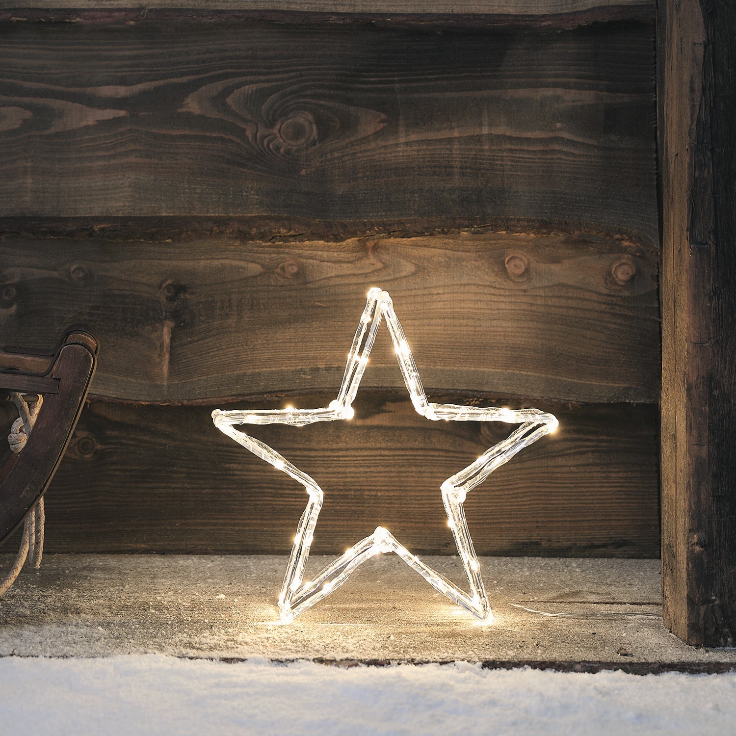 31cm Gold Star Silhouette LED 3D Acrylic Light UK – Lights4fun.co.uk