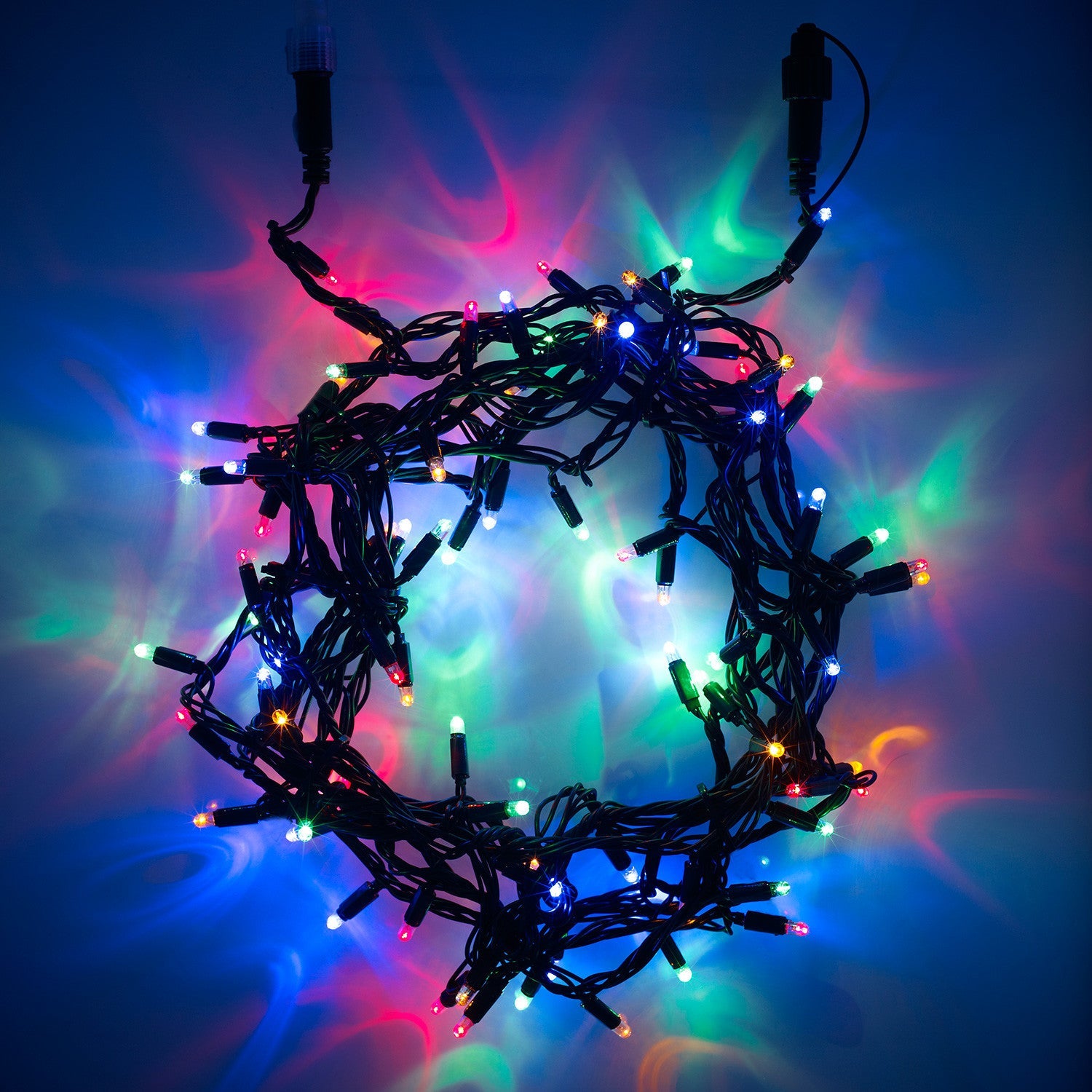 Core Connect 10m 100 Multi Coloured Connectable Fairy Lights Green Cab