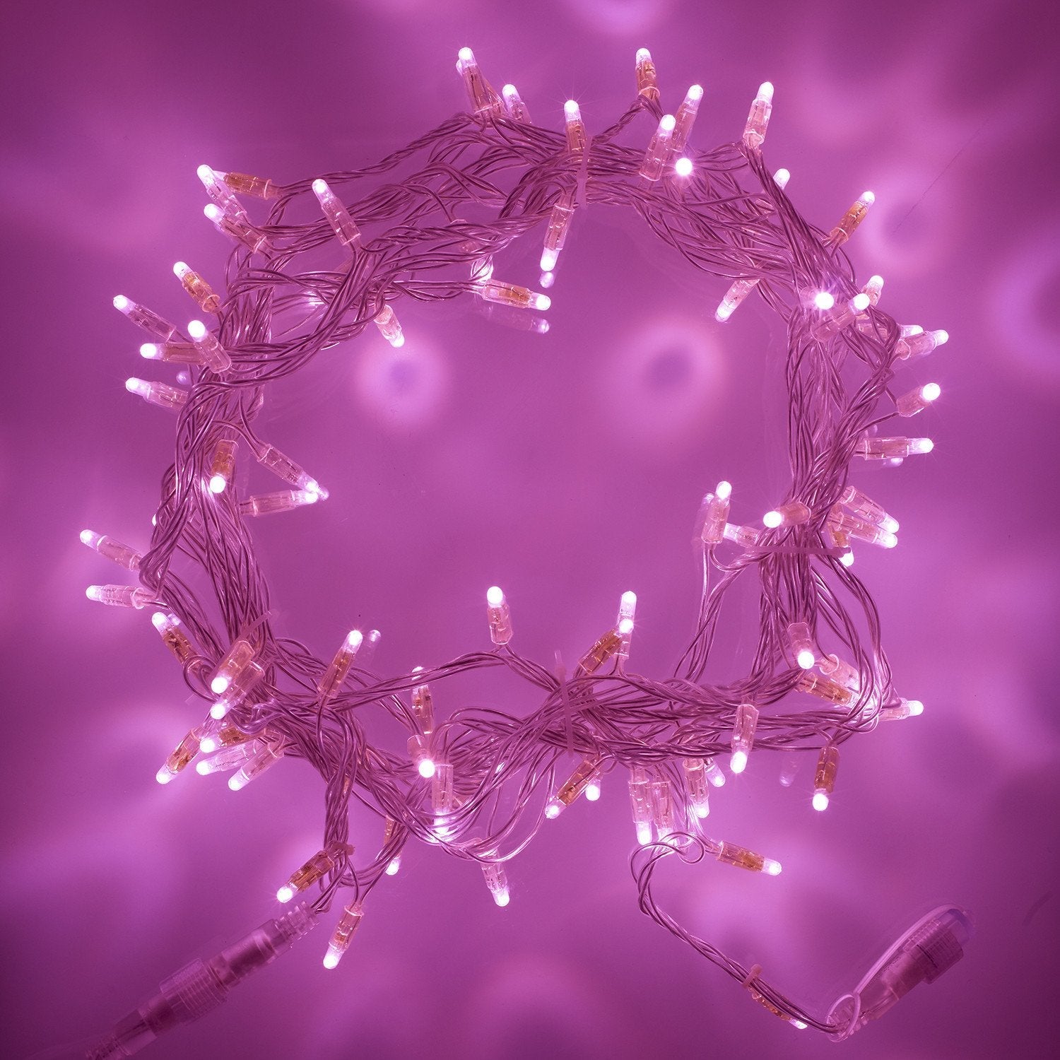 Core Connect 40m 400 Pink Connectable Fairy Lights Clear Cable