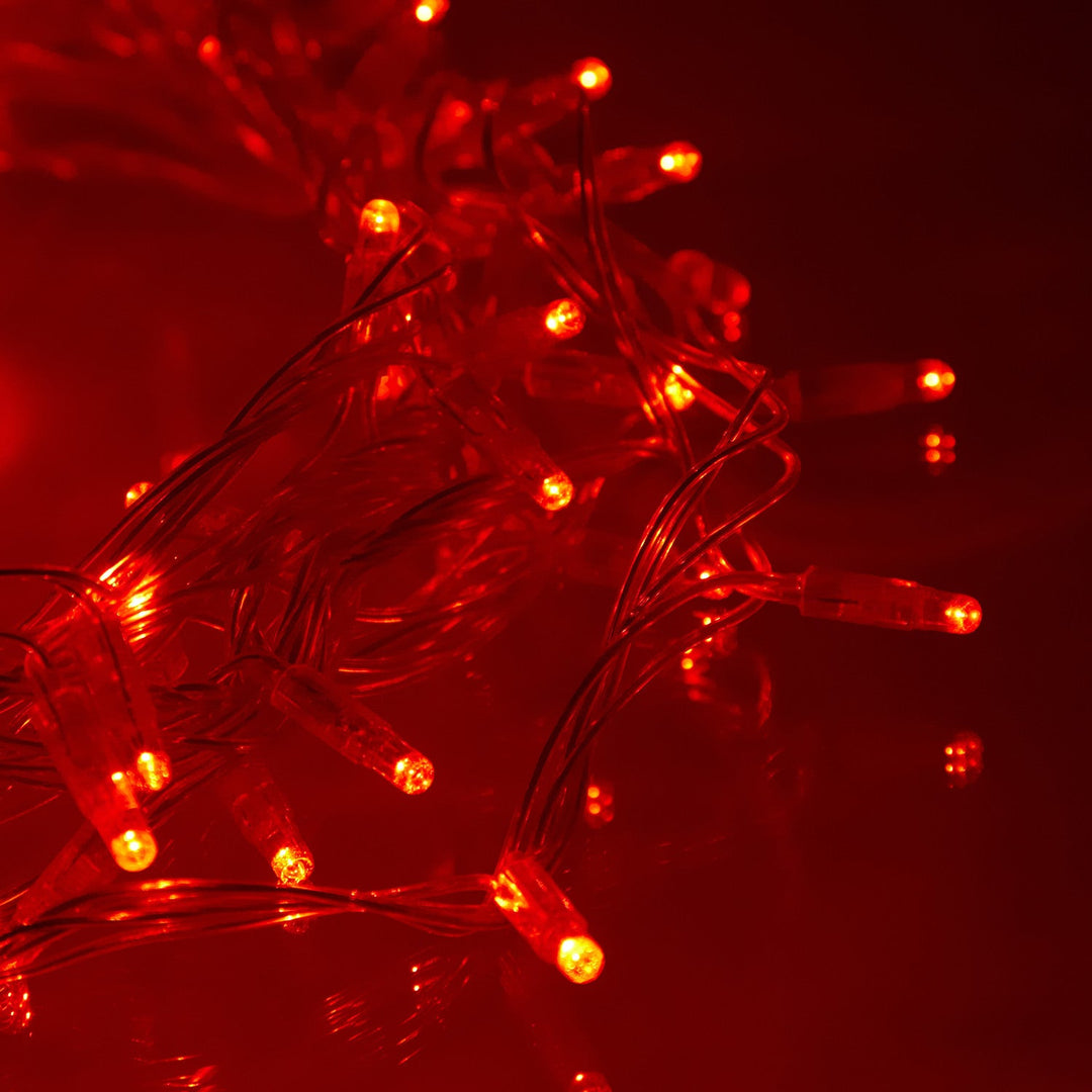 Core Connect 10m 100 Red Connectable Fairy Lights Clear Cable
