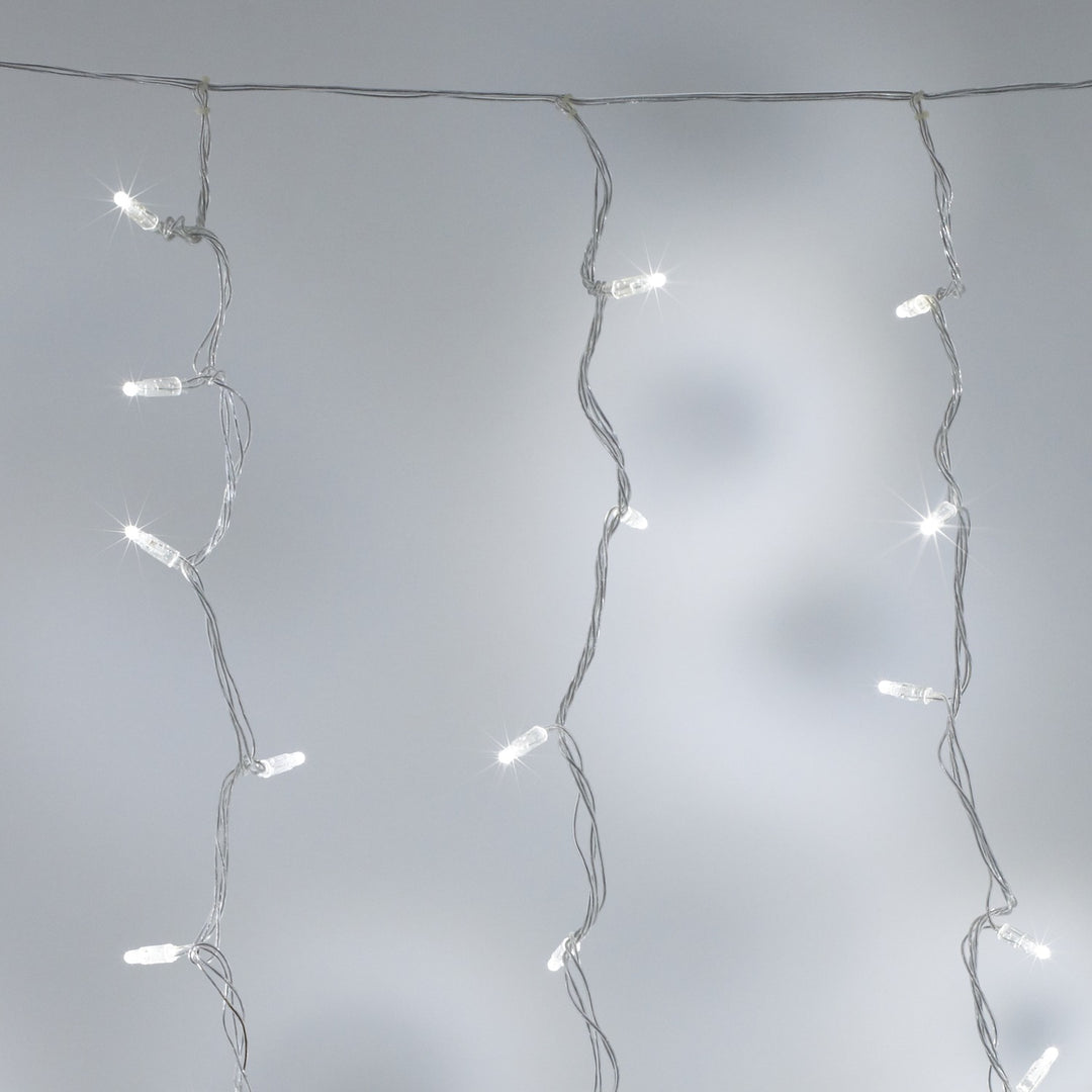 Core Connect 16m x 1m 768 White Connectable Curtain Lights Clear Cable