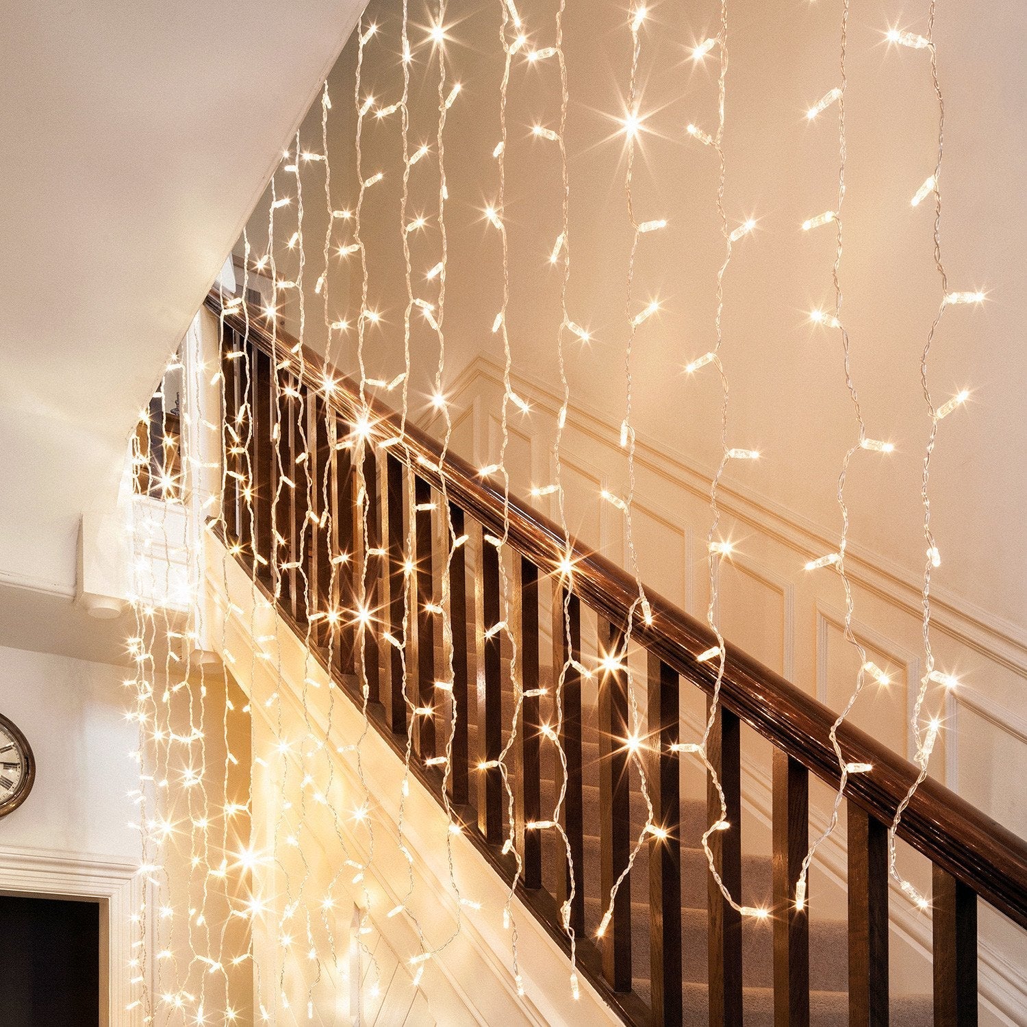 Core Connect 6m x 2m 576 Warm White Connectable Curtain Lights Clear C