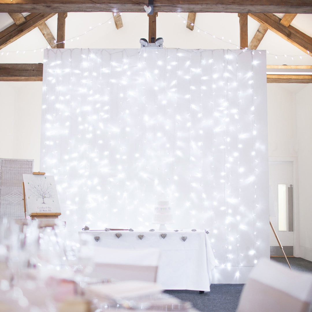 Core Connect 2m x 3m 288 White Connectable Curtain Lights Clear Cable
