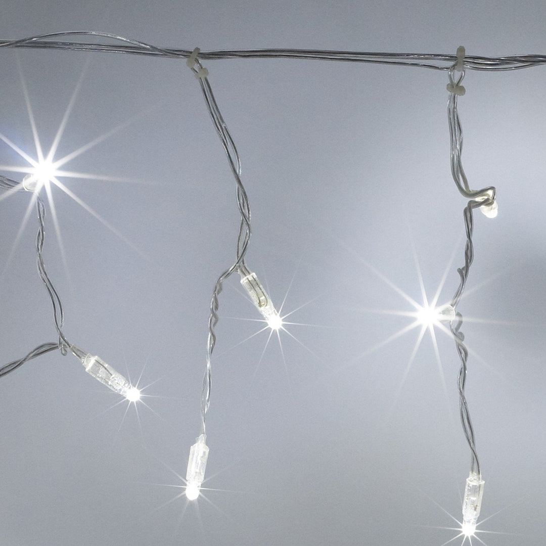Core Connect 24m 768 White Connectable Icicle Lights Clear Cable
