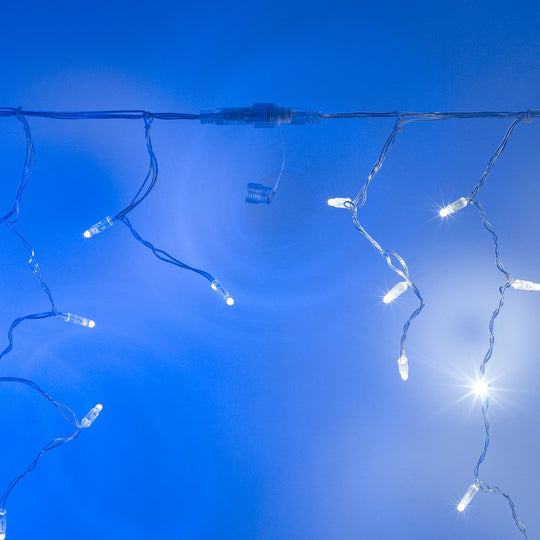 Core Connect 2m 64 White Connectable Icicle Lights Clear Cable