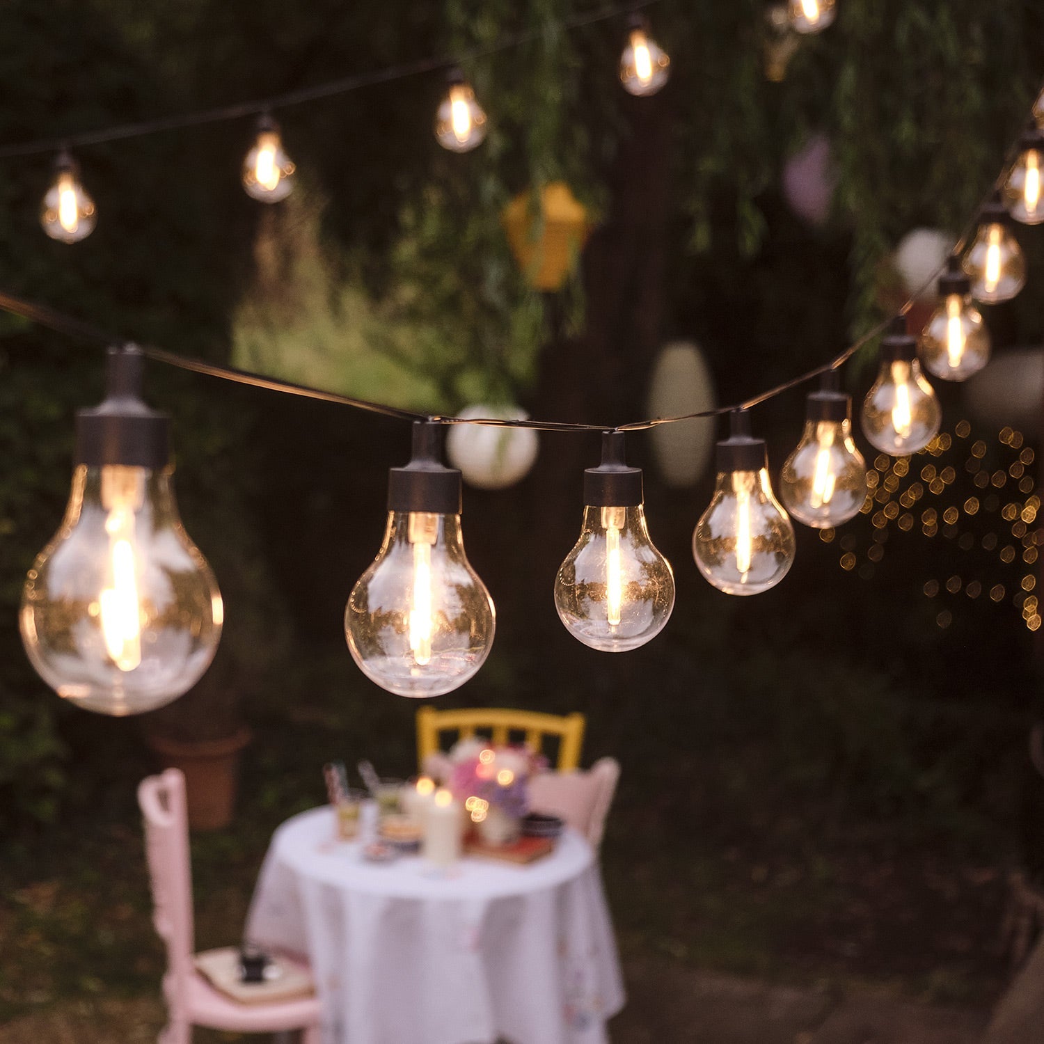 20 Warm White Vintage Style Plug In Festoon Lights UK