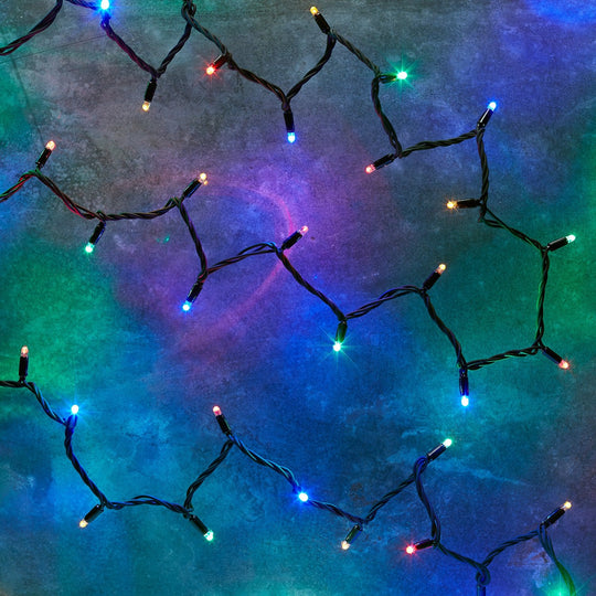 Pro Connect 125m 1250 Multi Coloured Connectable String Lights Black C