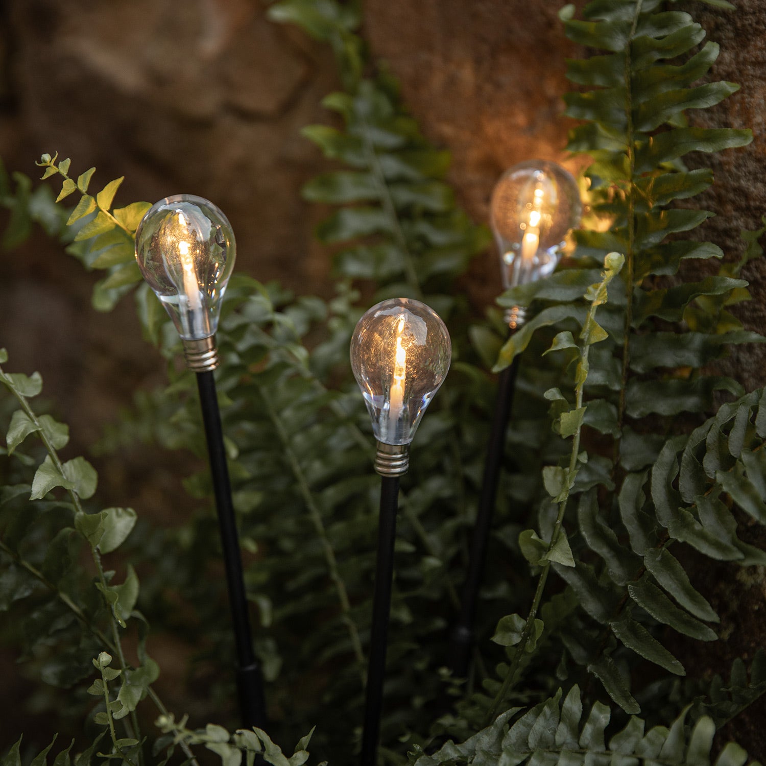 3 Mini Solar Festoon Stake Lights UK