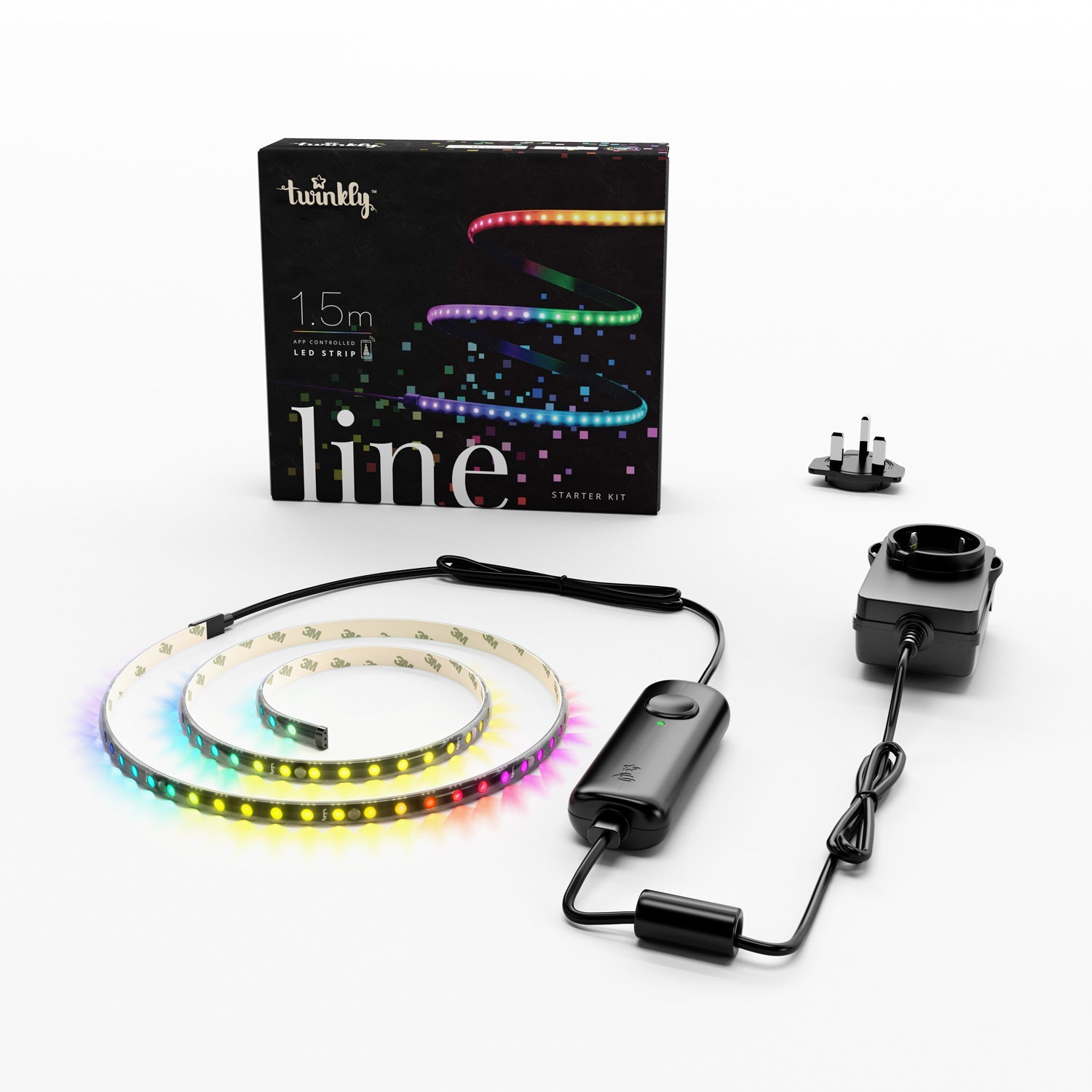 1.5m 90 LED Twinkly Line Smart App Controlled Strip Light Multi Coloured UK