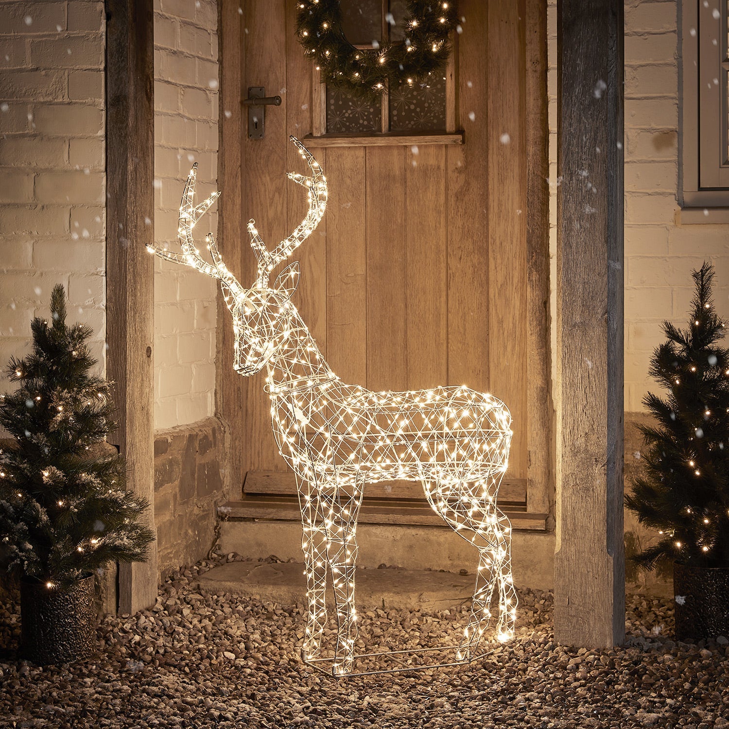 1.2m Duchy Stag Dual Colour Micro LED Light Up Reindeer UK