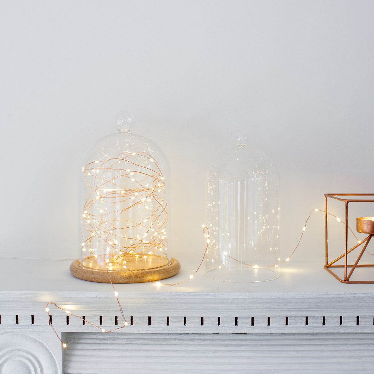 20 Warm White LED Copper Micro Fairy Lights | Lights4fun.co.uk