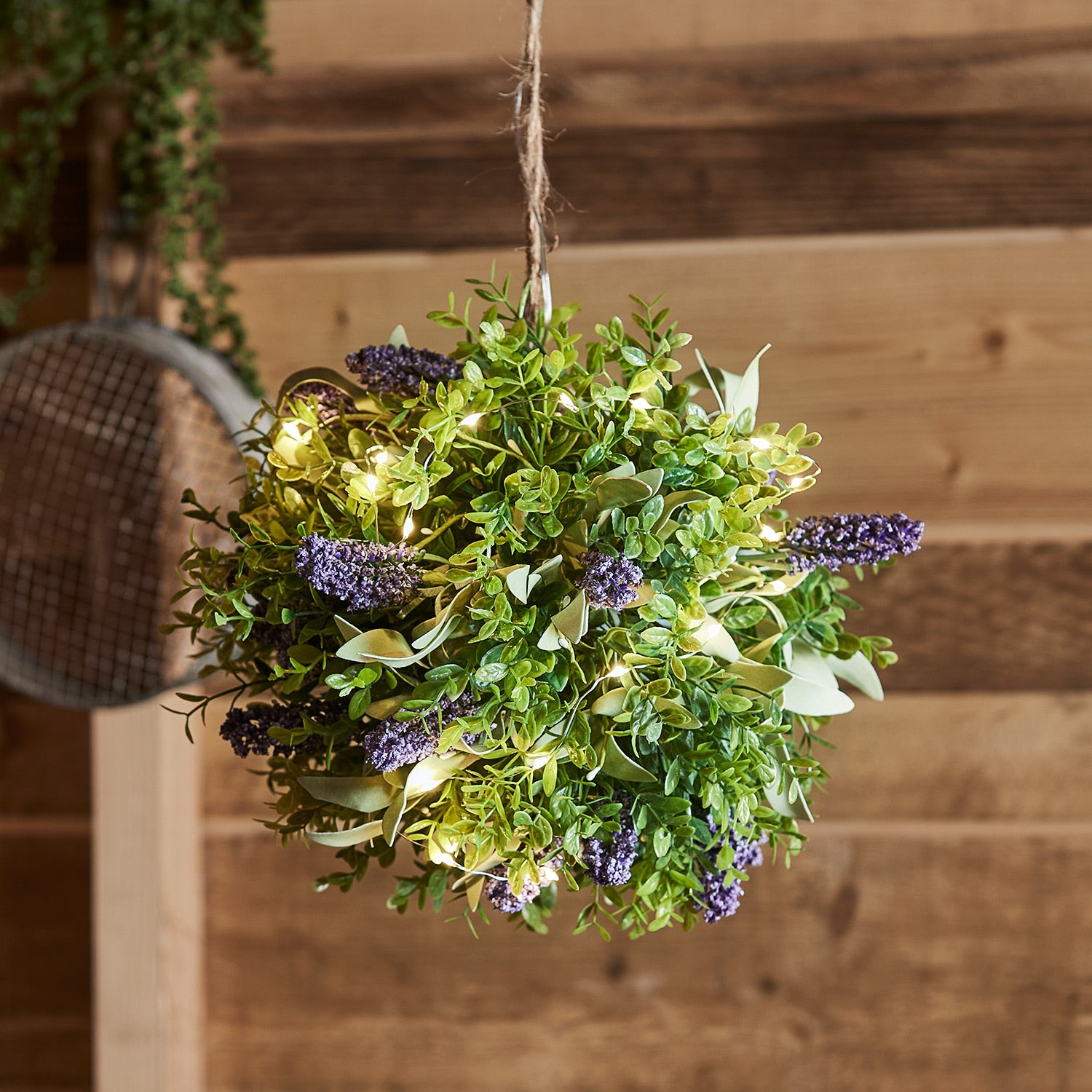 30cm Lavender Topiary Ball Micro Light Bundle UK