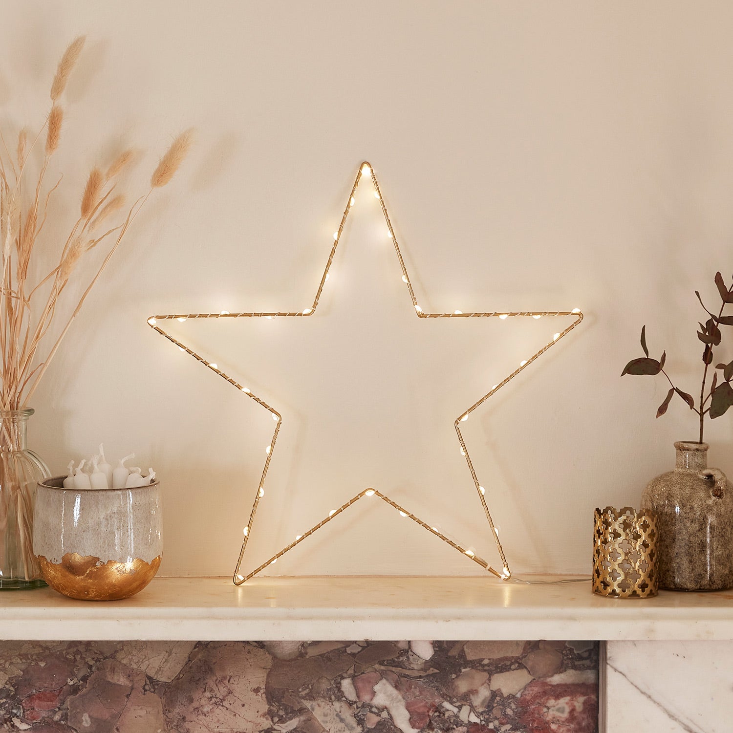 34cm Gold Osby Star Window Light UK – Lights4fun.co.uk