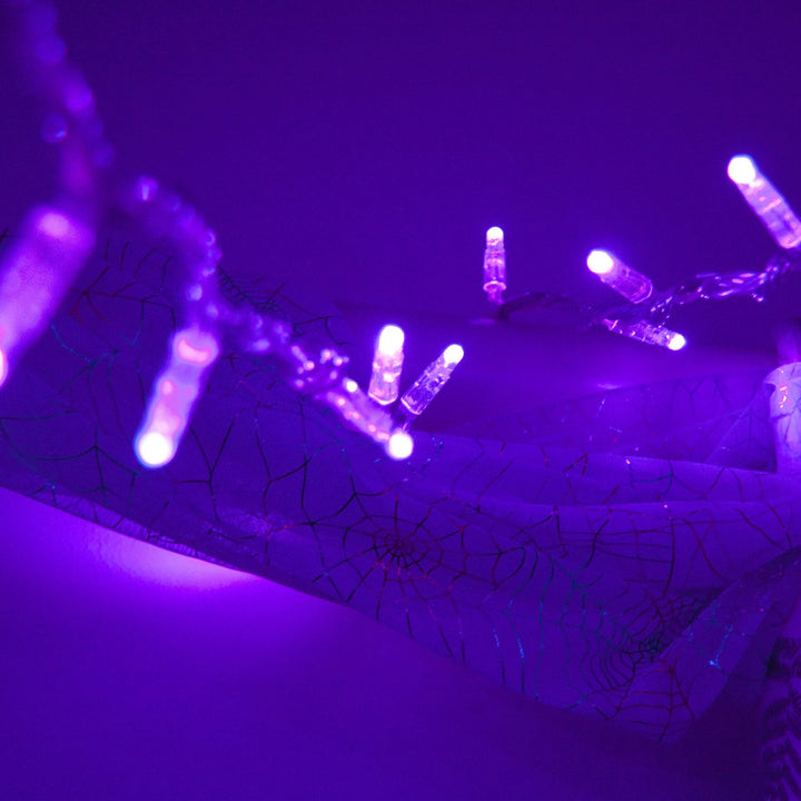 Core Connect 50m 500 Purple Connectable Fairy Lights Clear Cable