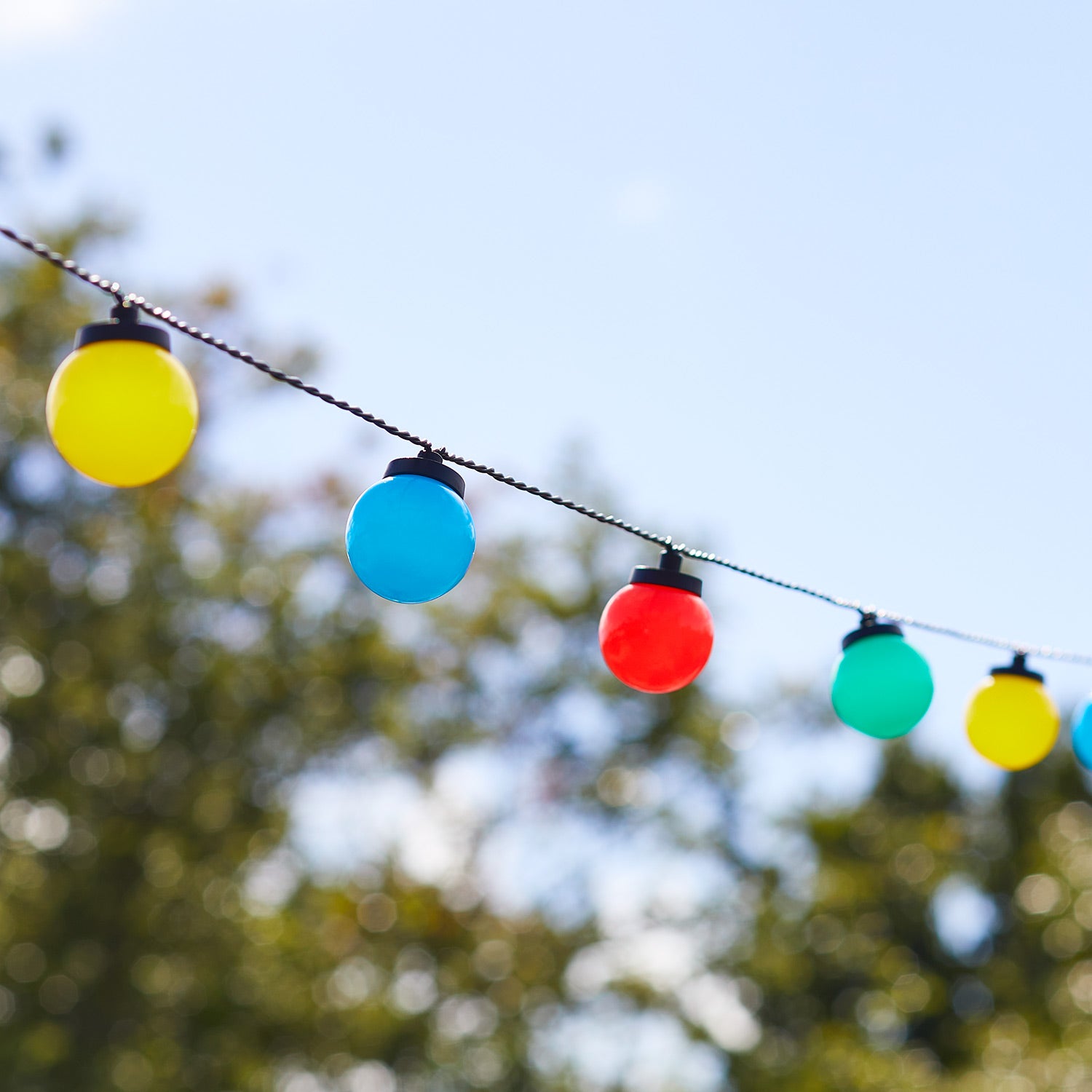 30 Multi Coloured Plug In Festival Festoon Lights – Lights4fun.co.uk