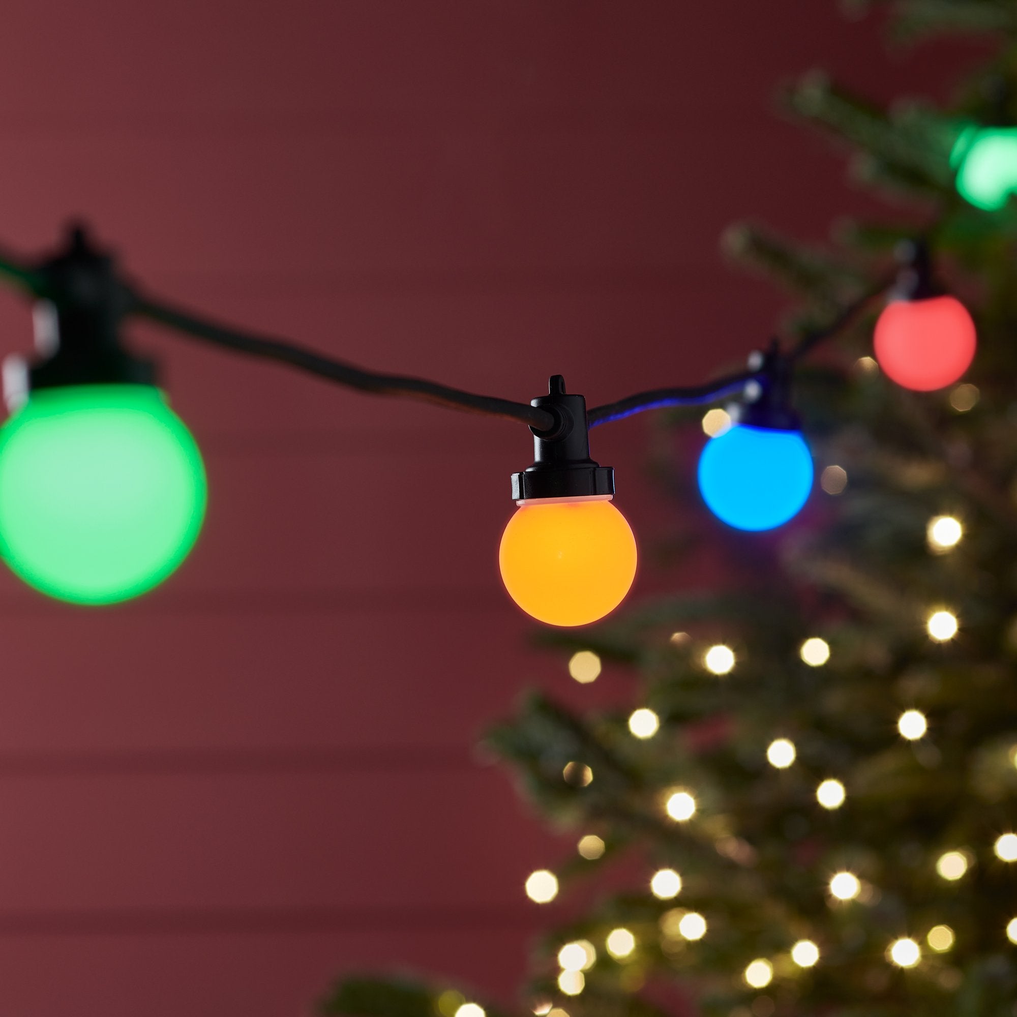 110m 220 Multi Coloured Connectable Festoon Lights